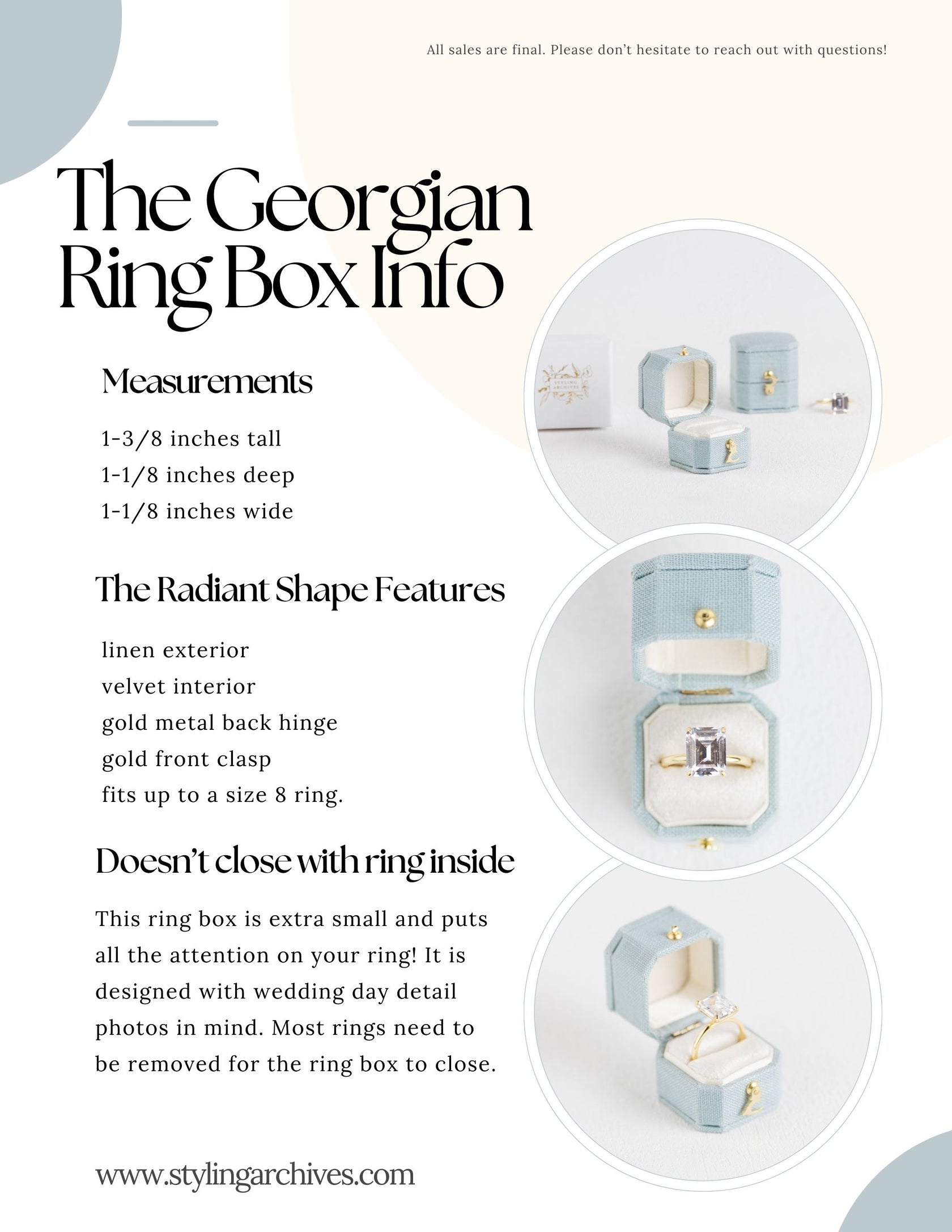 Roseate/Dove Radiant Georgian Ring Box – stylingarchives